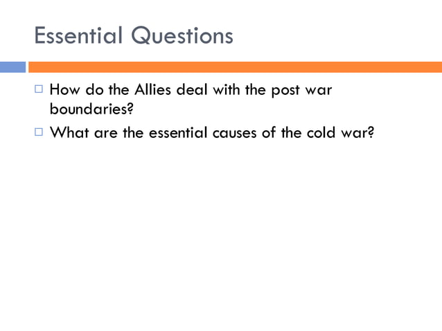 The Division Of Europe | PPT