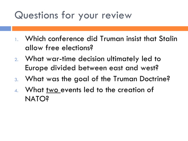 The Division Of Europe | PPT
