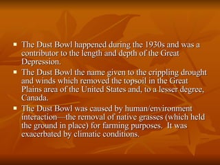 The Dust Bowl | PPT