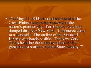 The Dust Bowl | PPT