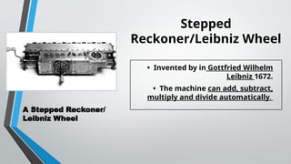 The Early Computing Devices – A PowerPoint Presentation on the History ...