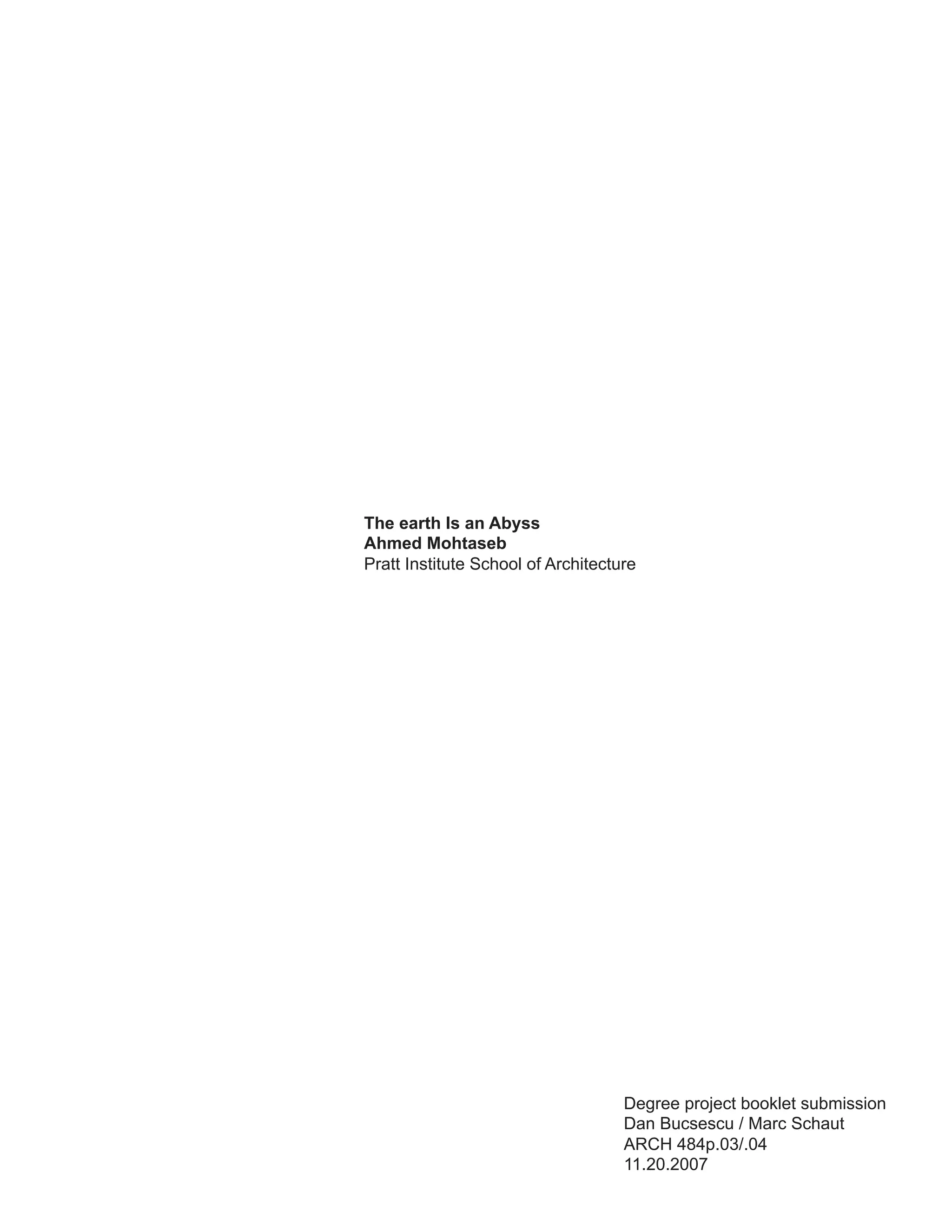 The Earth is an Abyss | PDF