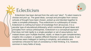 The eclectic-approach pasamonte-vetlen (1) | PPTX