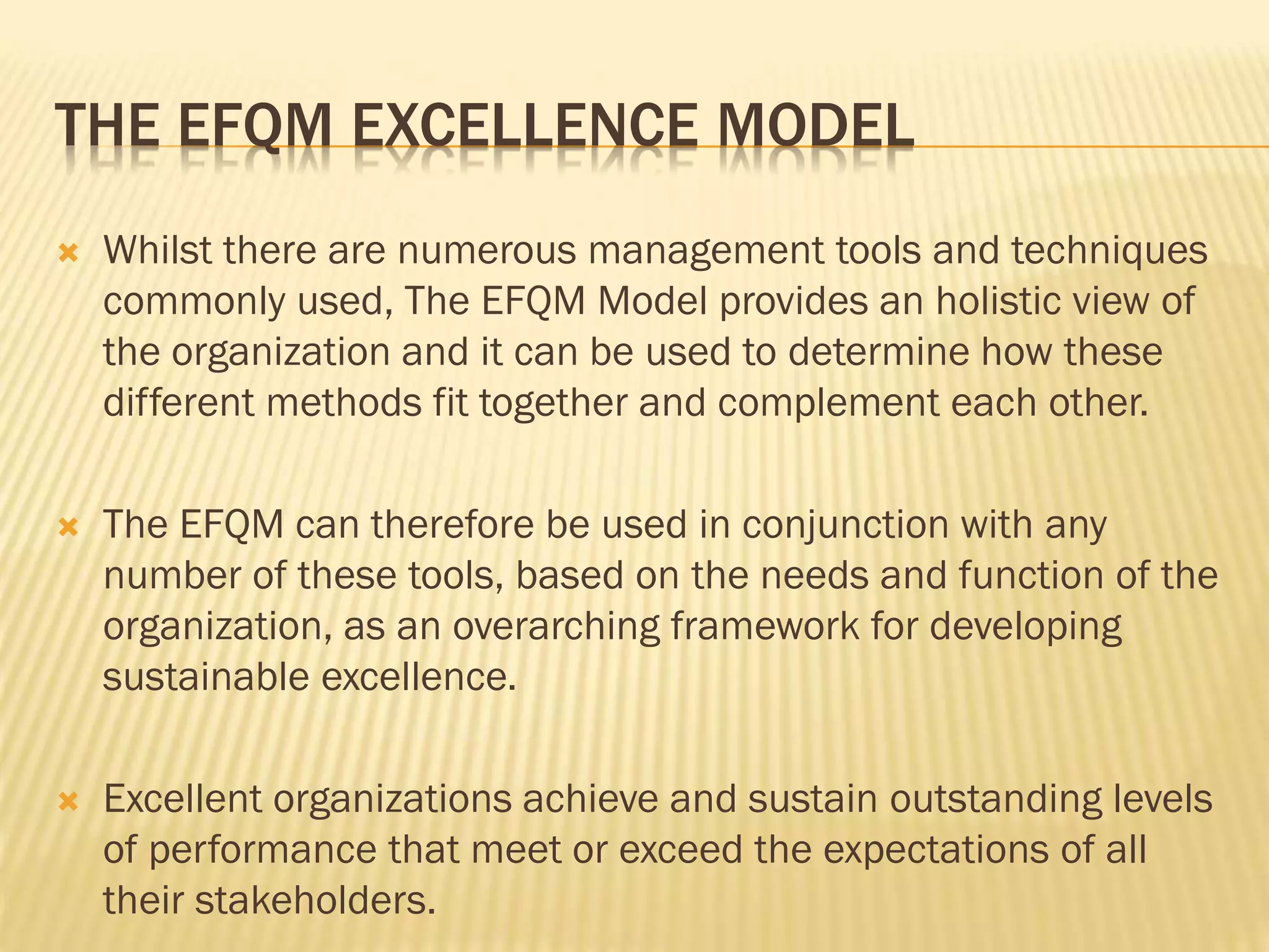 The efqm excellence model | PDF