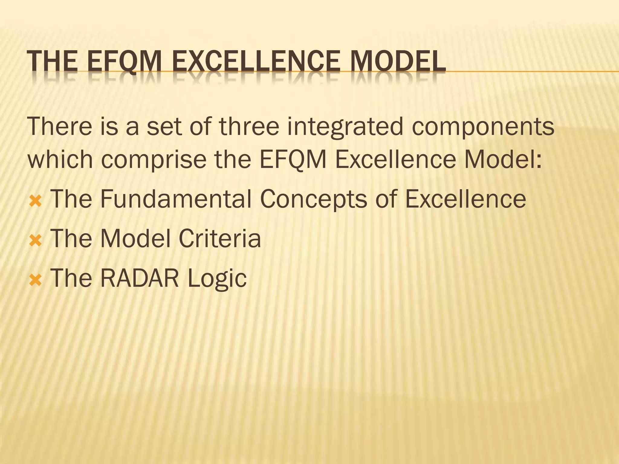 The efqm excellence model | PDF
