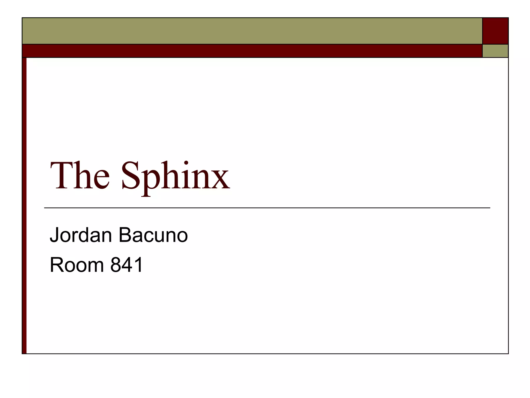 The Egyptian Sphinx | PPT