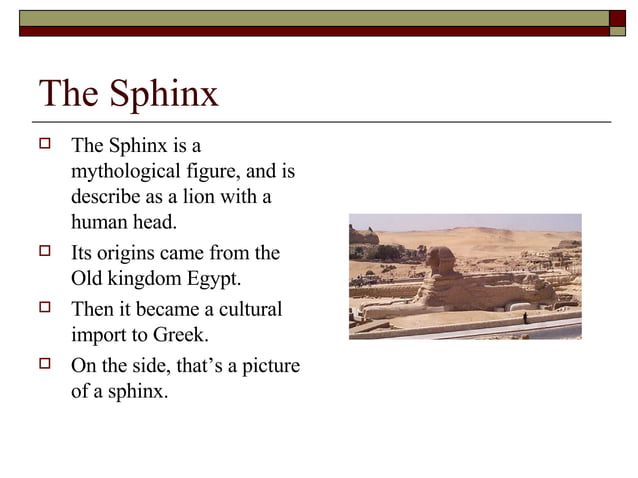 The Egyptian Sphinx | PPT | Geography | Science