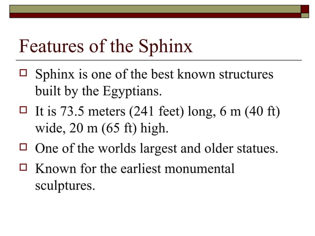 The Egyptian Sphinx | PPT | Geography | Science