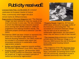 The Eldonian Village Project…powerpoint.ppt by rk | PPT