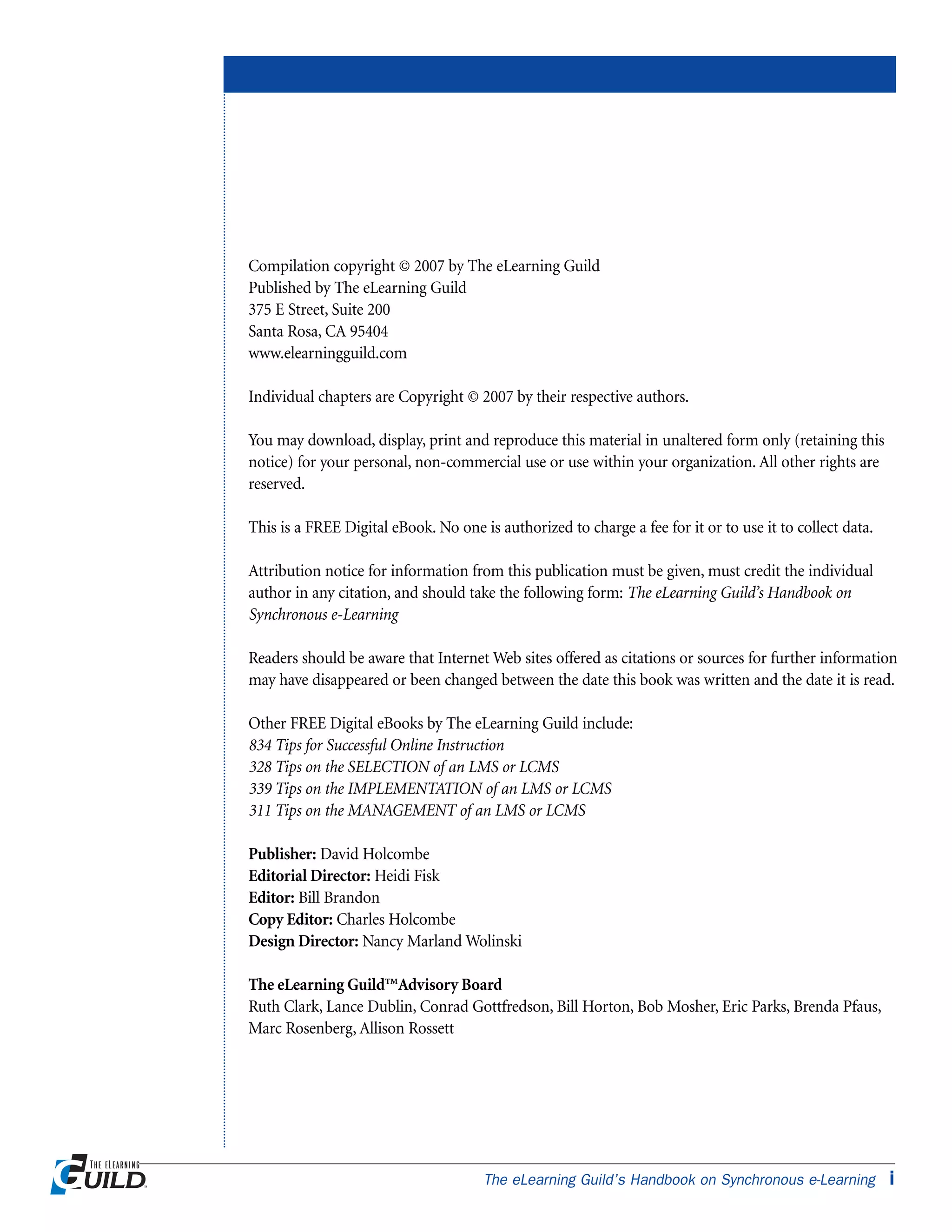 The e learning-guilds-handbook-on-synchronous-e-learning | PDF