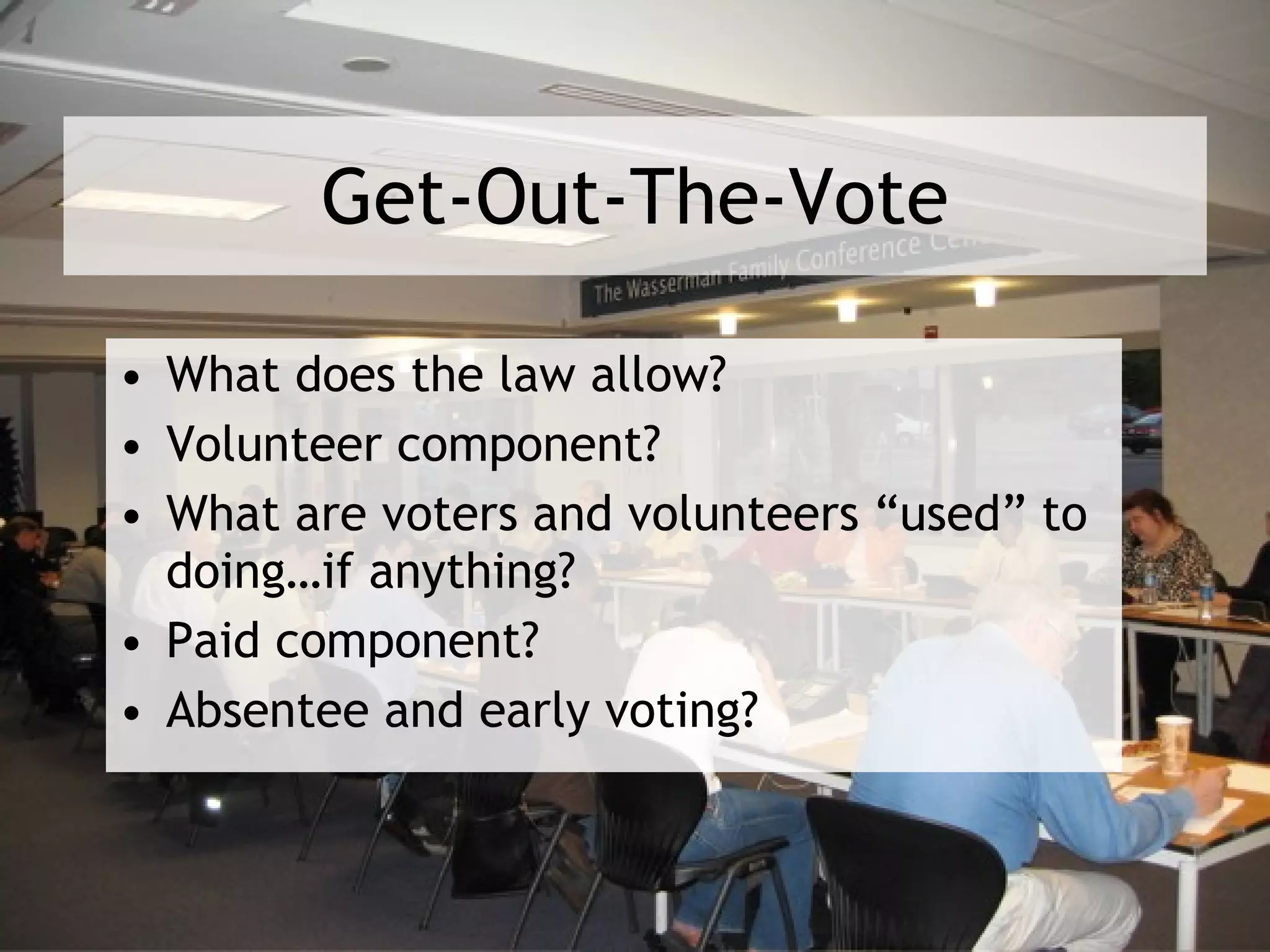 The election campaign strategy | PPT