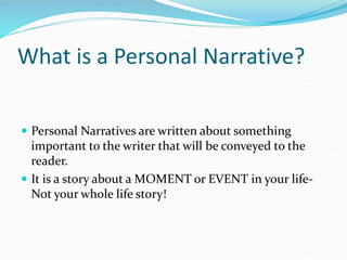 the-elements-of-personal-narrative.ppt