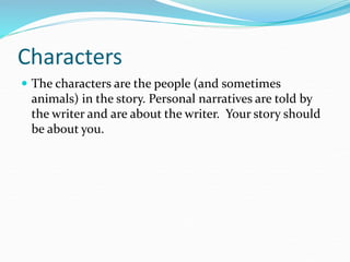 the-elements-of-personal-narrative.ppt