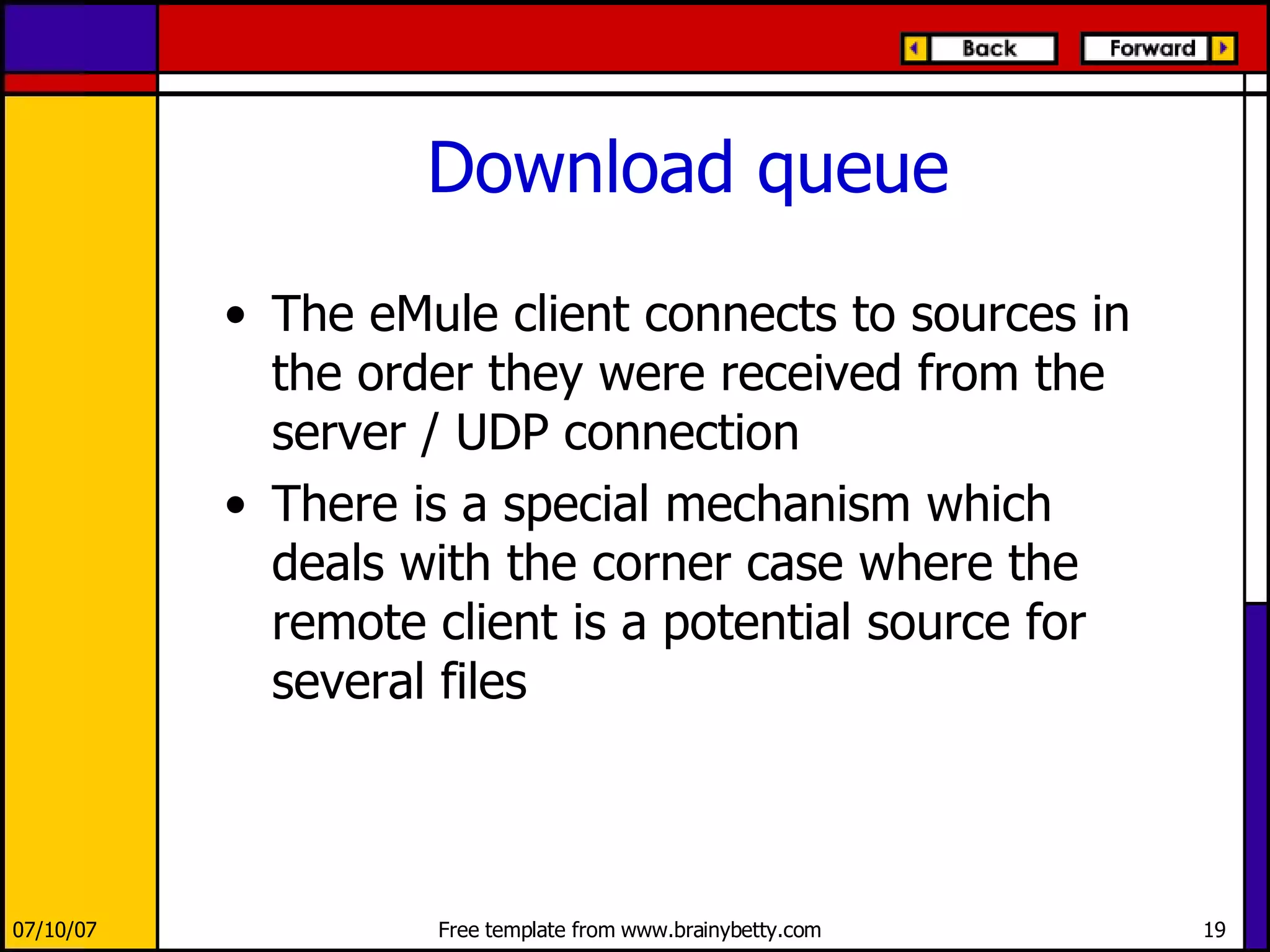 The eMule application of the eDonkey protocol | PPT
