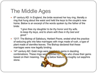 The History of the Engagement Ring | PPTX