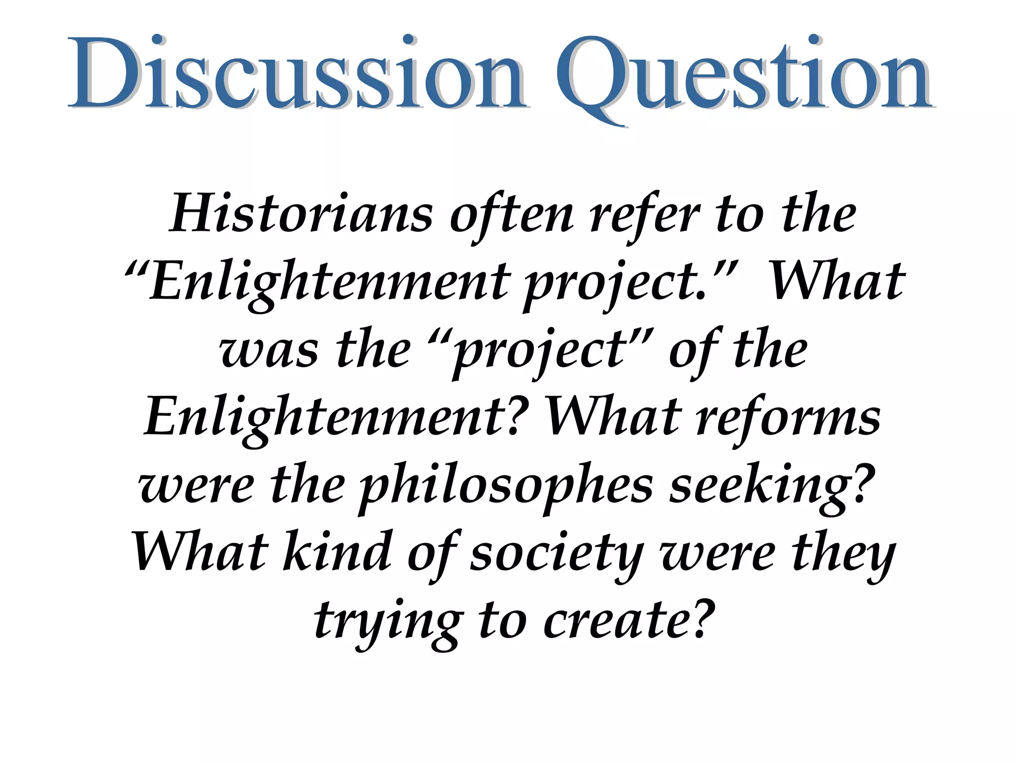 The Enlightenment V2007 | PPT
