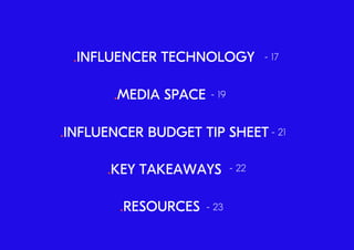 THE ESSENTIAL GUIDE TO Planning Your Influencer Marketing Budget | PDF