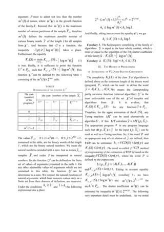 The Estimations Based on the Kolmogorov Complexity and ... | DOC
