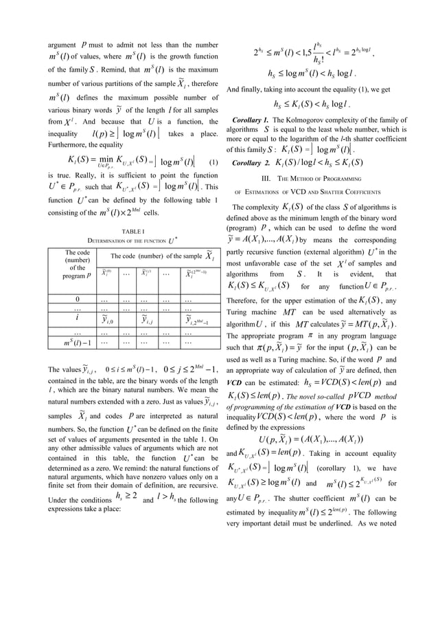 The Estimations Based On The Kolmogorov Complexity And Doc