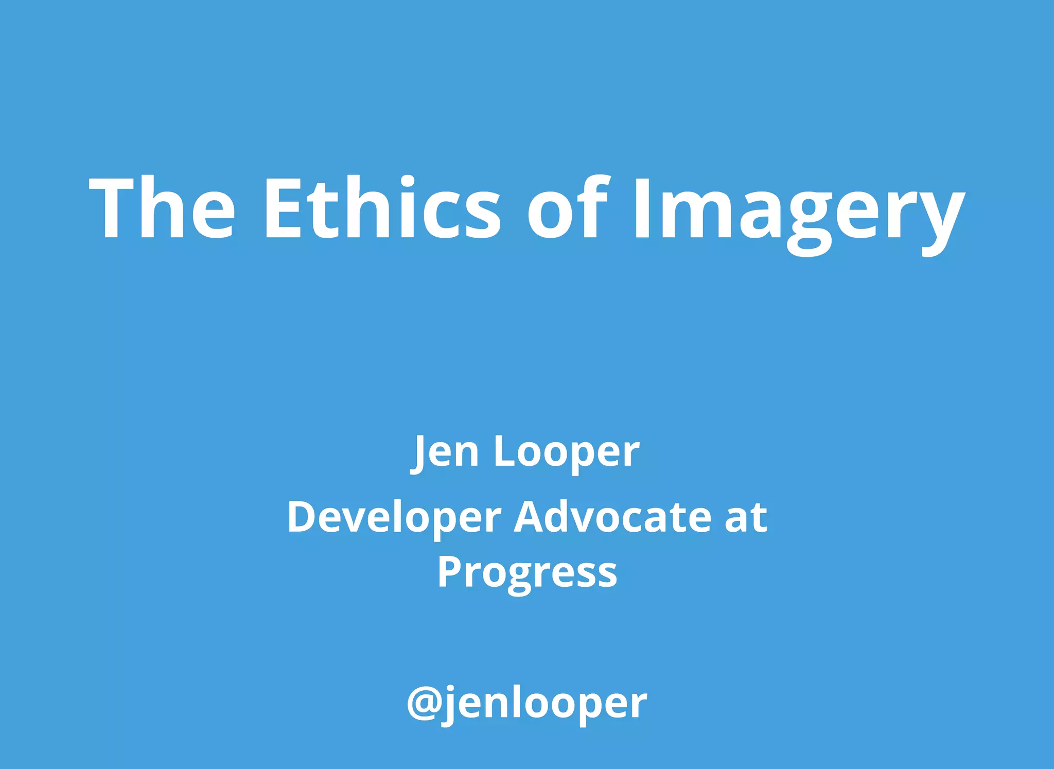 Imagecon 2019 - Jen Looper | PPT
