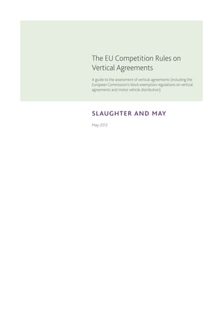 The eu-competition-rules-on-vertical-agreements | PDF
