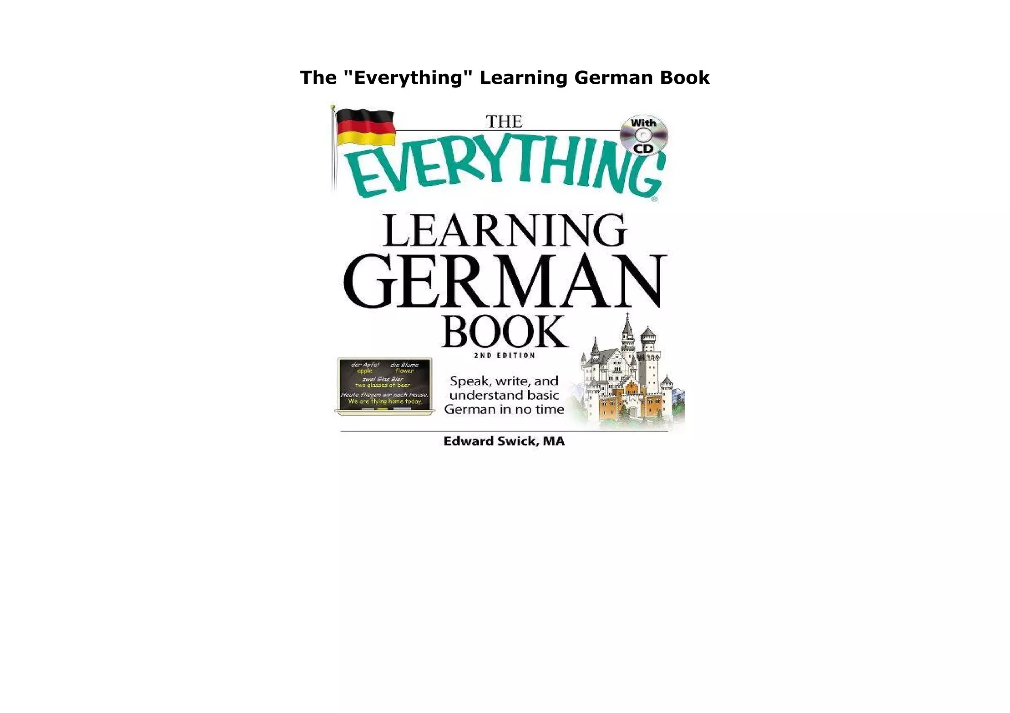 The Everything Learning German Book | PDF