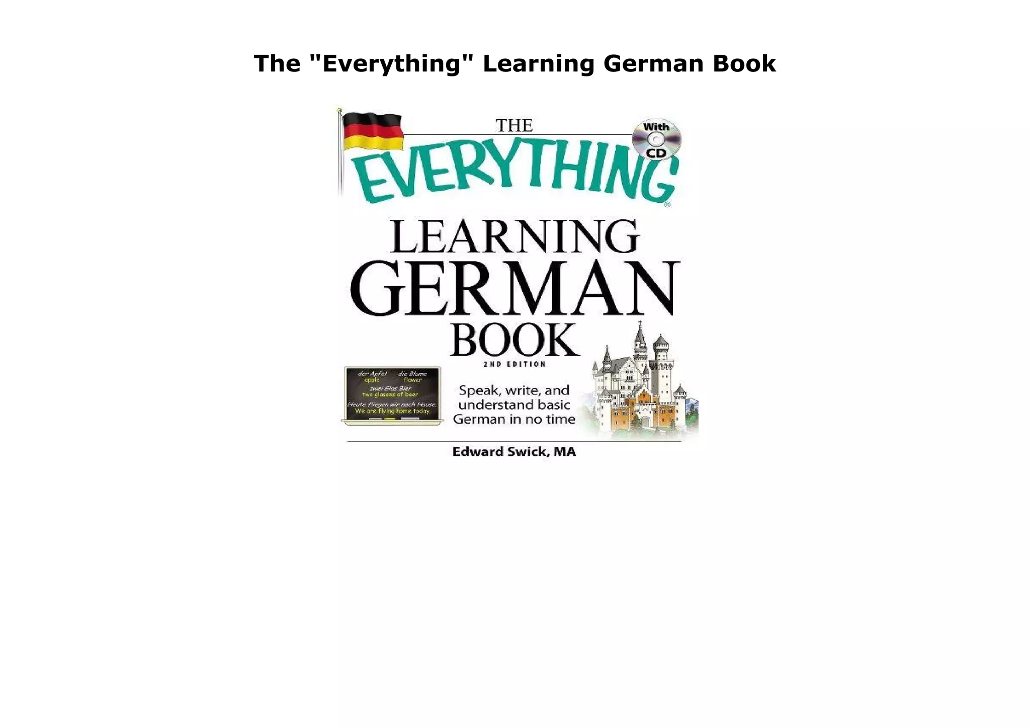 The Everything Learning German Book | PDF