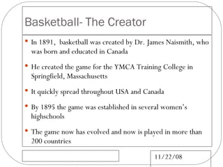 The Evolution Of Basketball | PPT