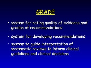 The evolution of evidence-based medicine: where Cochrane fits in | PPT