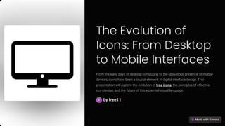 The Evolution of Icons: From Desktop to Mobile Interfaces | PDF