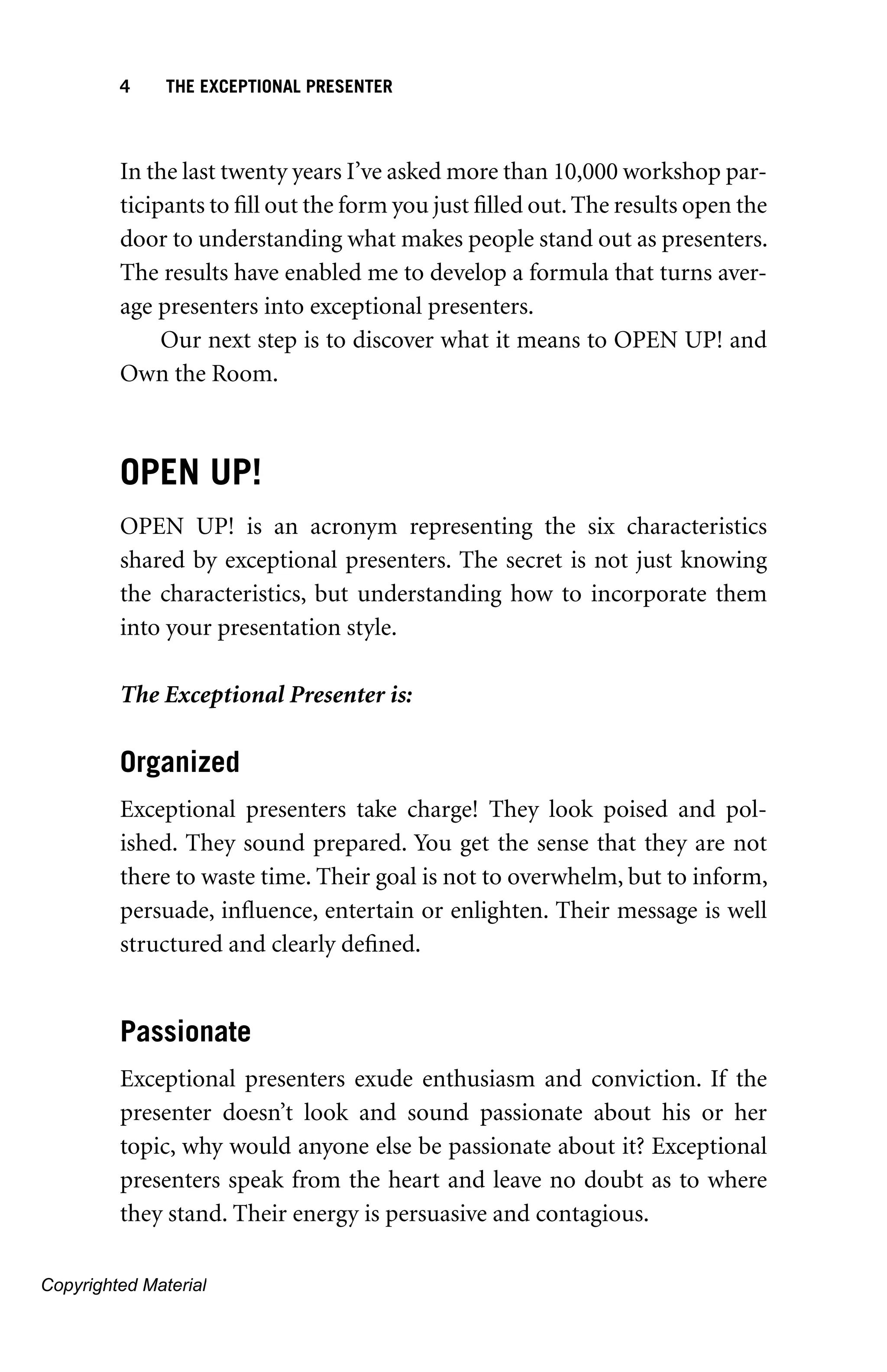 The Exceptional Presenter Look Inside | PDF