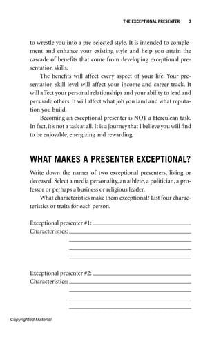 The Exceptional Presenter Look Inside | PDF