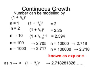 The exponential function | PPT