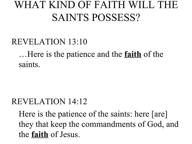 The Faith Of Jesus Christ | PPT