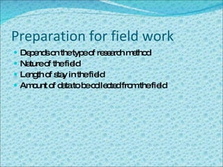 The Field Work | PPT