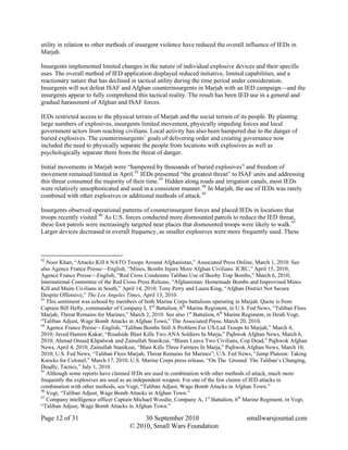 The Fight for Marjah - Recent Counterinsurgency Operations In Southern ...