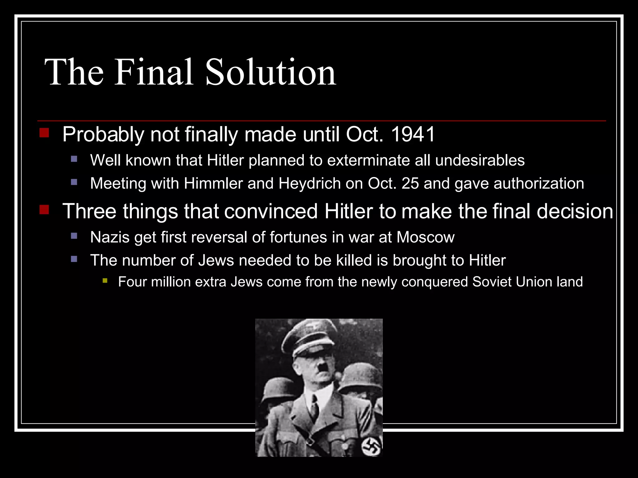 The Final Solution | PPT