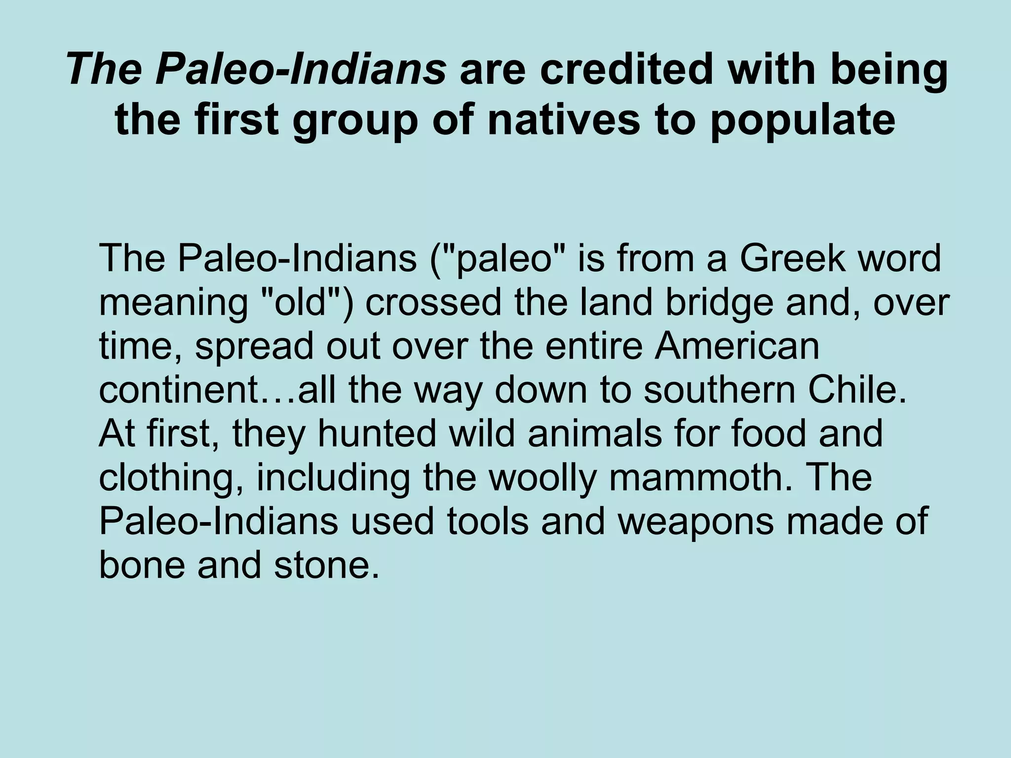 The First Americans | PPT