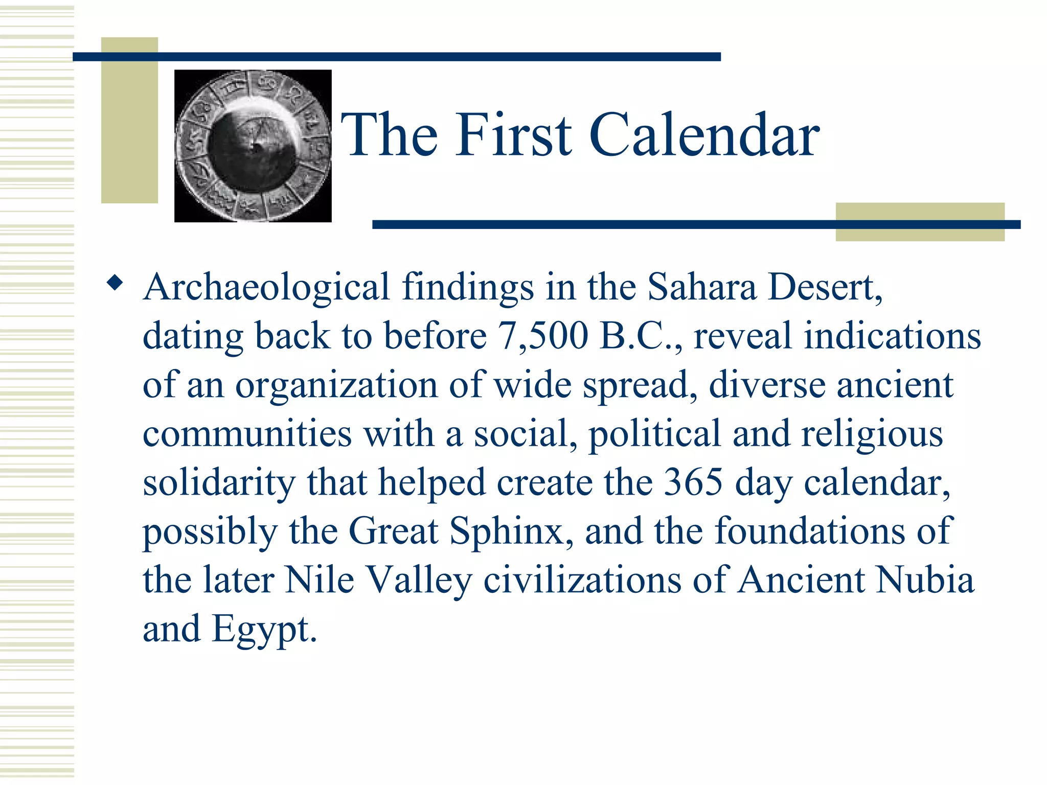 The First Calendar | PPT