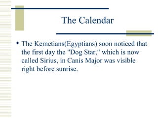 The First Calendar | PPT