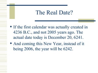 The First Calendar | PPT
