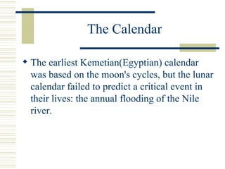 The First Calendar | PPT