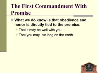 The First Commandment With Promise | PPT