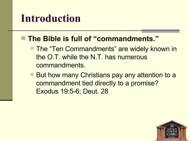 The First Commandment With Promise | PPT