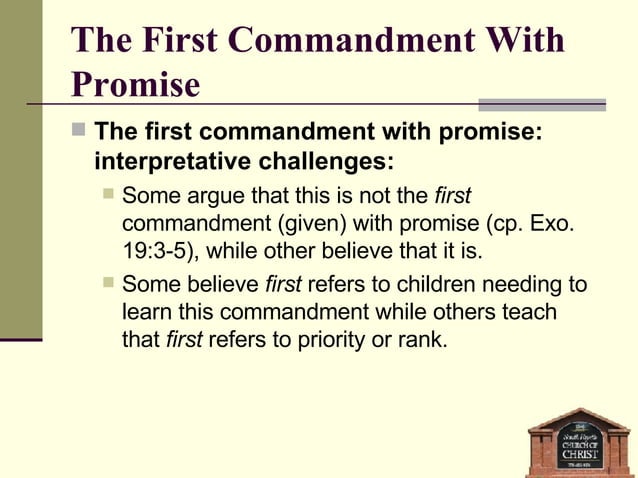 The First Commandment With Promise | PPT