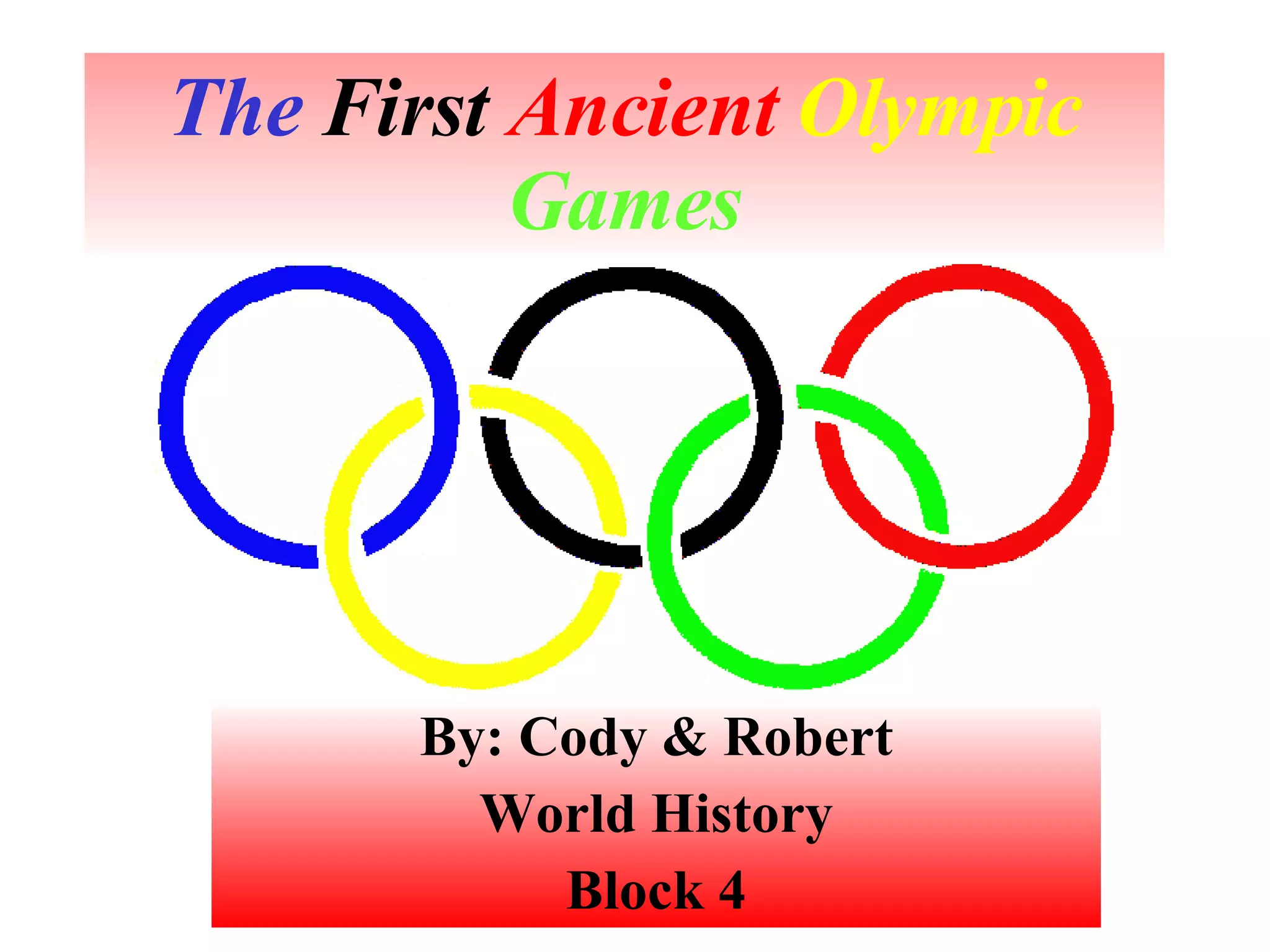 The First Olympic Games | PPT