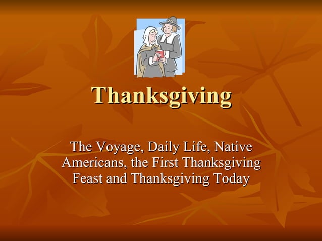 The First Thanksgiving | PPT