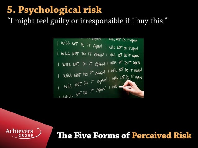 The five forms of perceived risk | PPT