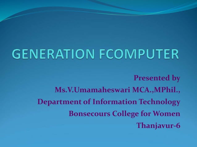 The five-generations-of-computer | PPT