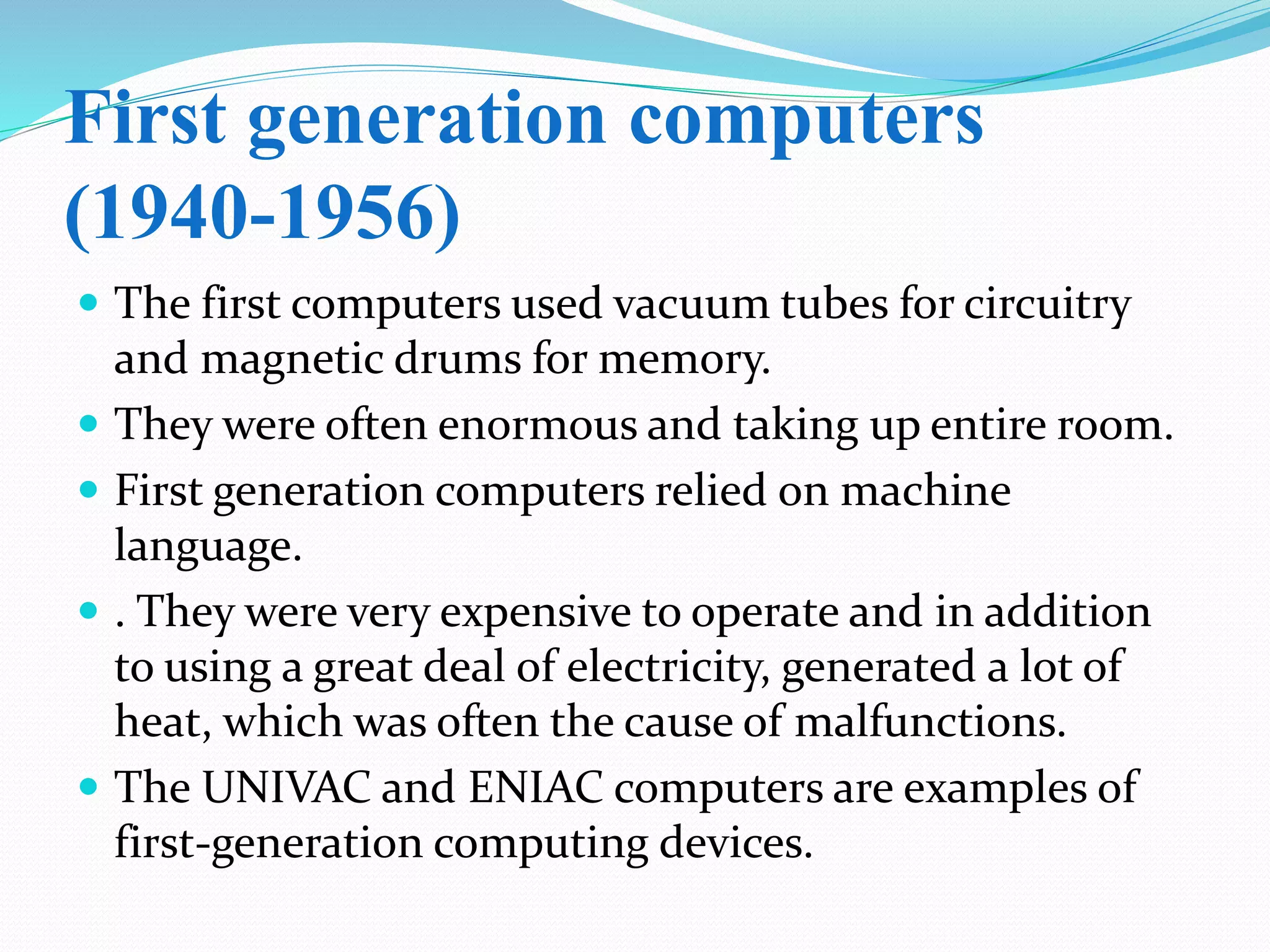 Five Generations of Computer | PPTX